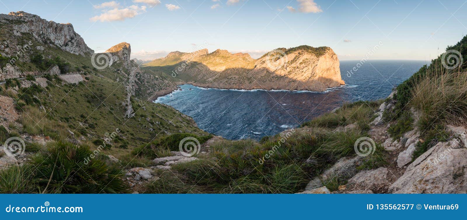Panoramic View of Cliffs at Formentor Peninsula, Mallorca Island Stock ...