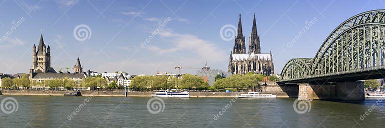 Panoramic View of Cologne Xlarge Stock Image - Image of tourism, travel ...