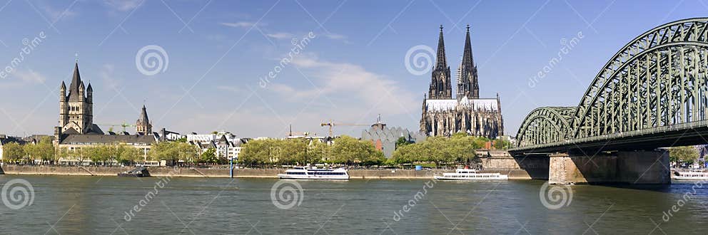 Panoramic View of Cologne Xlarge Stock Image - Image of tourism, travel ...