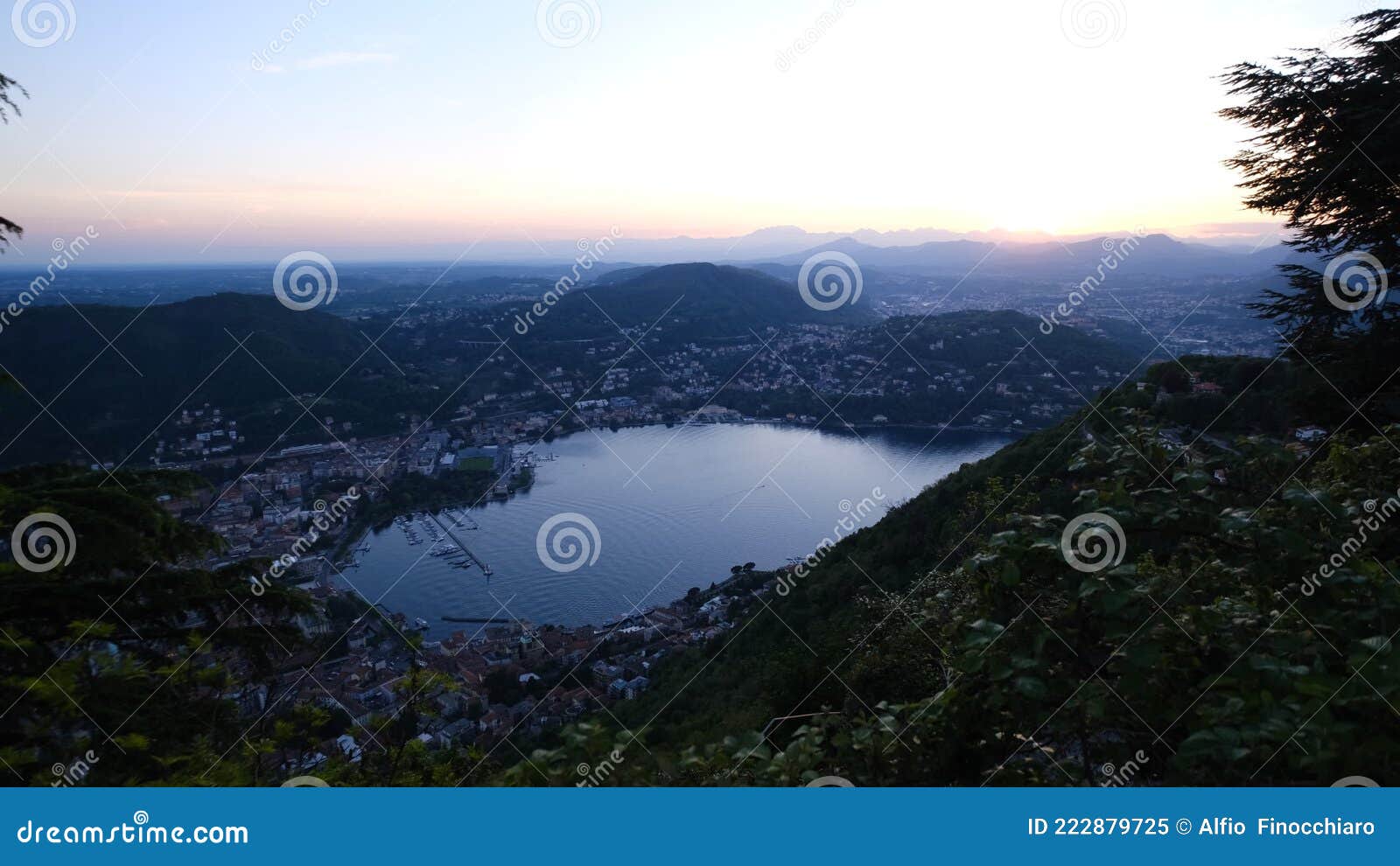 Panoramic View of Como and Lake Como Stock Video - Video of clear, como ...