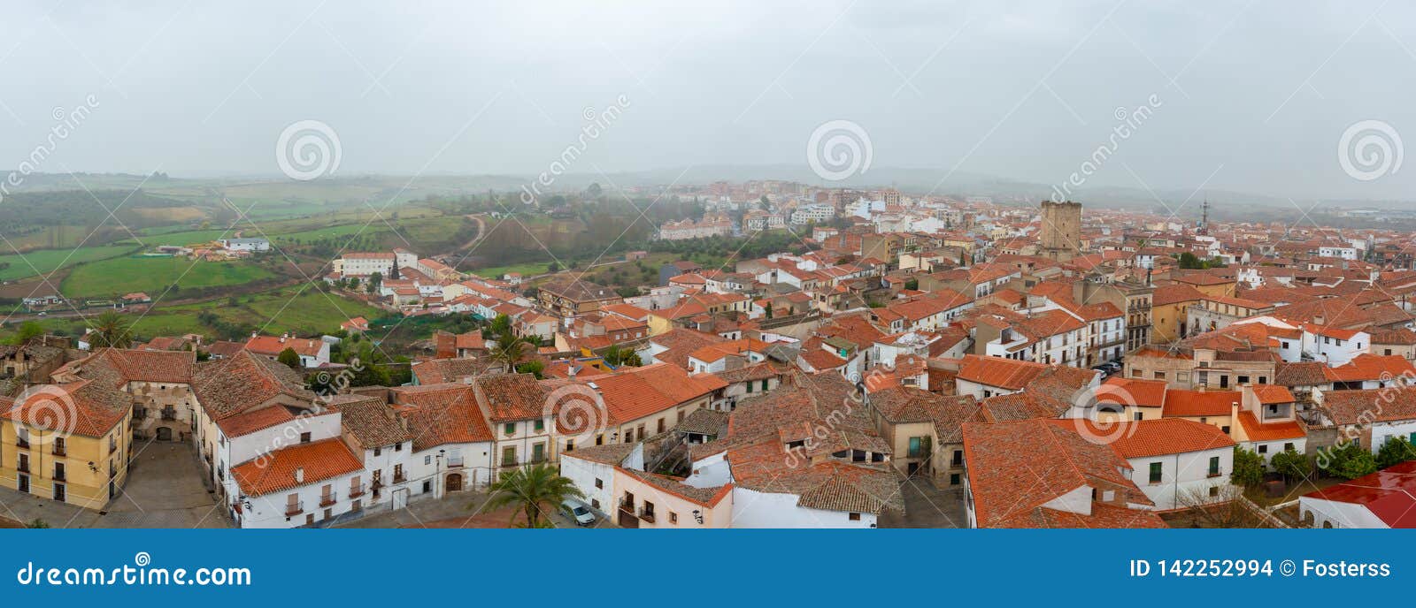 Panoramic View of Coria, in Caceres, Extremadura, Spain Editorial Stock ...