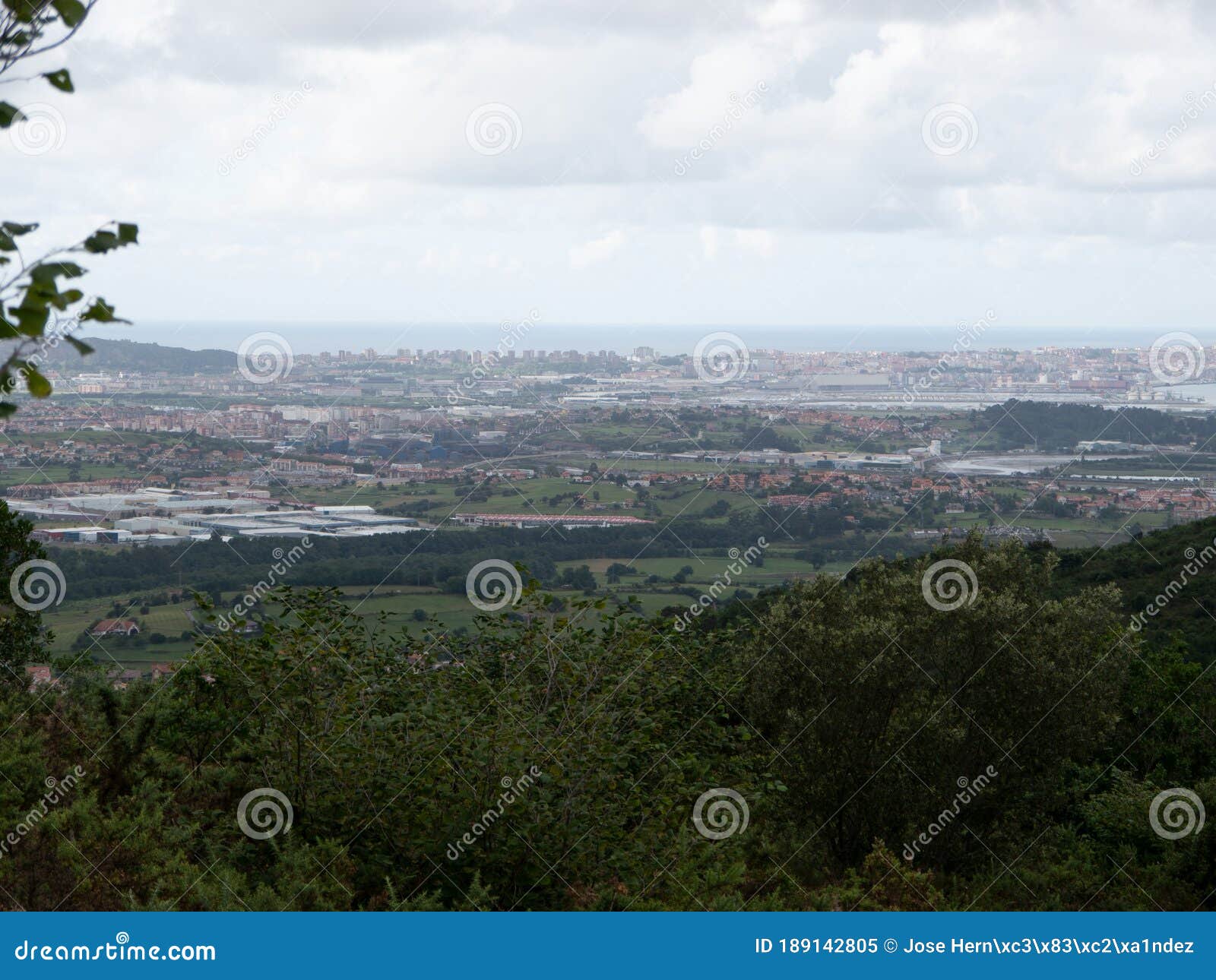 Panoramic View of the Countryside with Villages in the Distance Stock ...