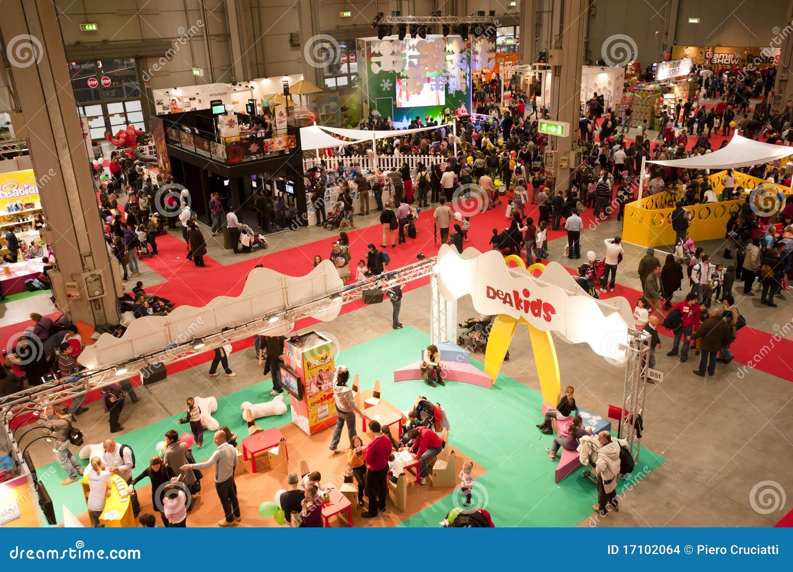 Panoramic View of a Crowded Indoor Exhibition Editorial Stock Image ...