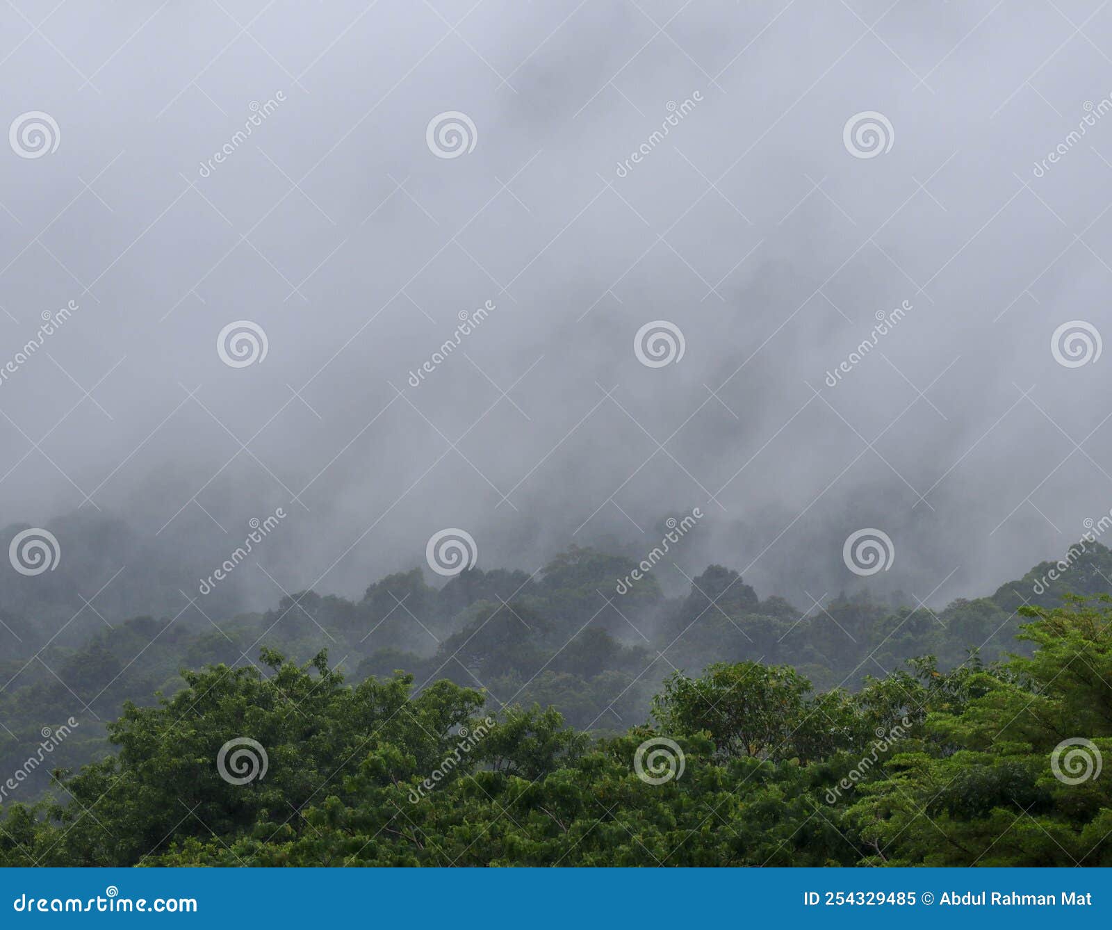 Cloud Over the Mountain after Raining Stock Image - Image of nature ...
