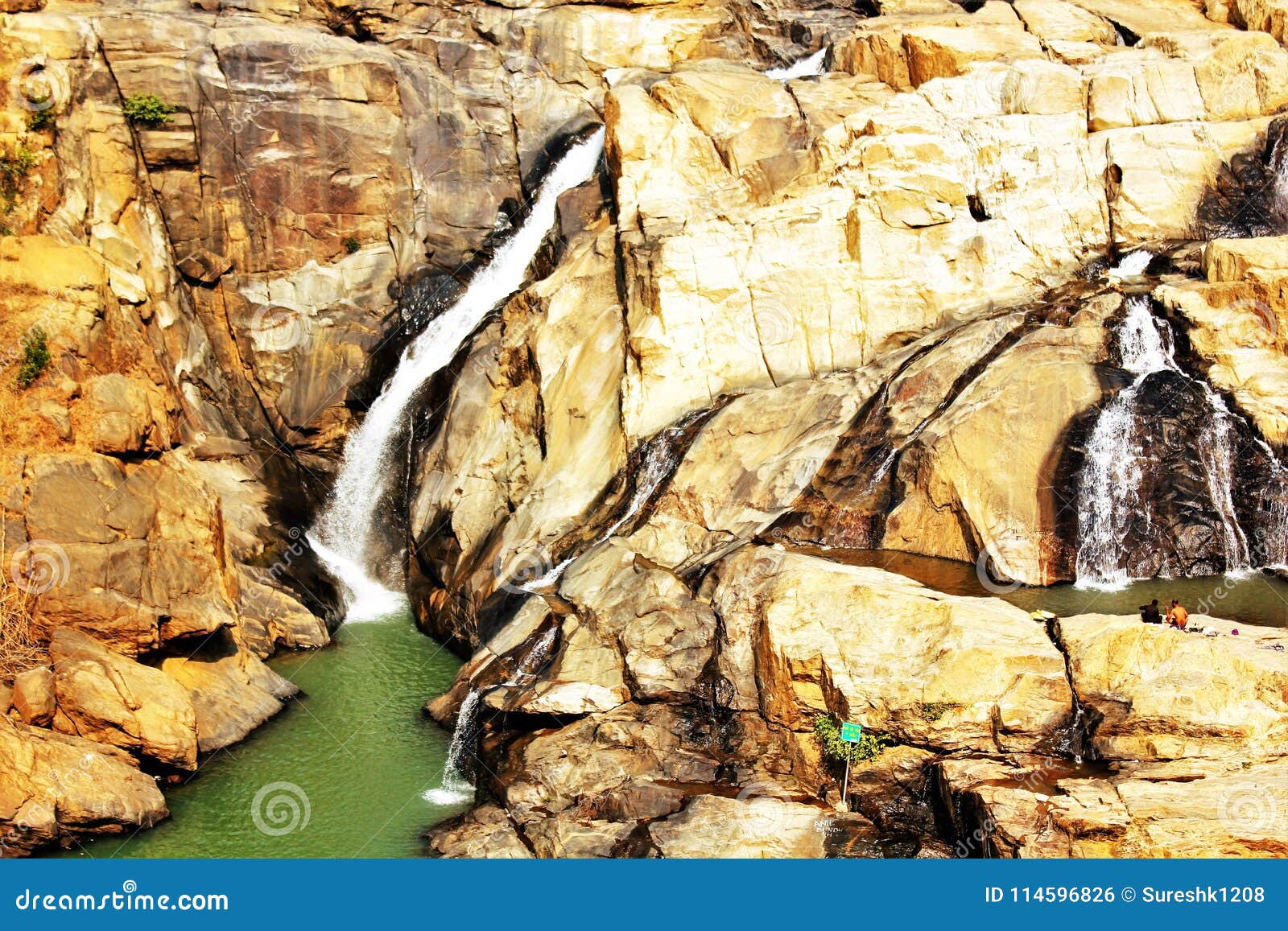 A Panoramic View of Dasham Falls Near Ranchi in India Stock Photo ...