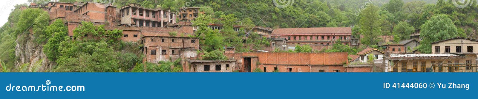 Panoramic View of a Deserted Chinese Prison in the Mountain Stock Photo ...