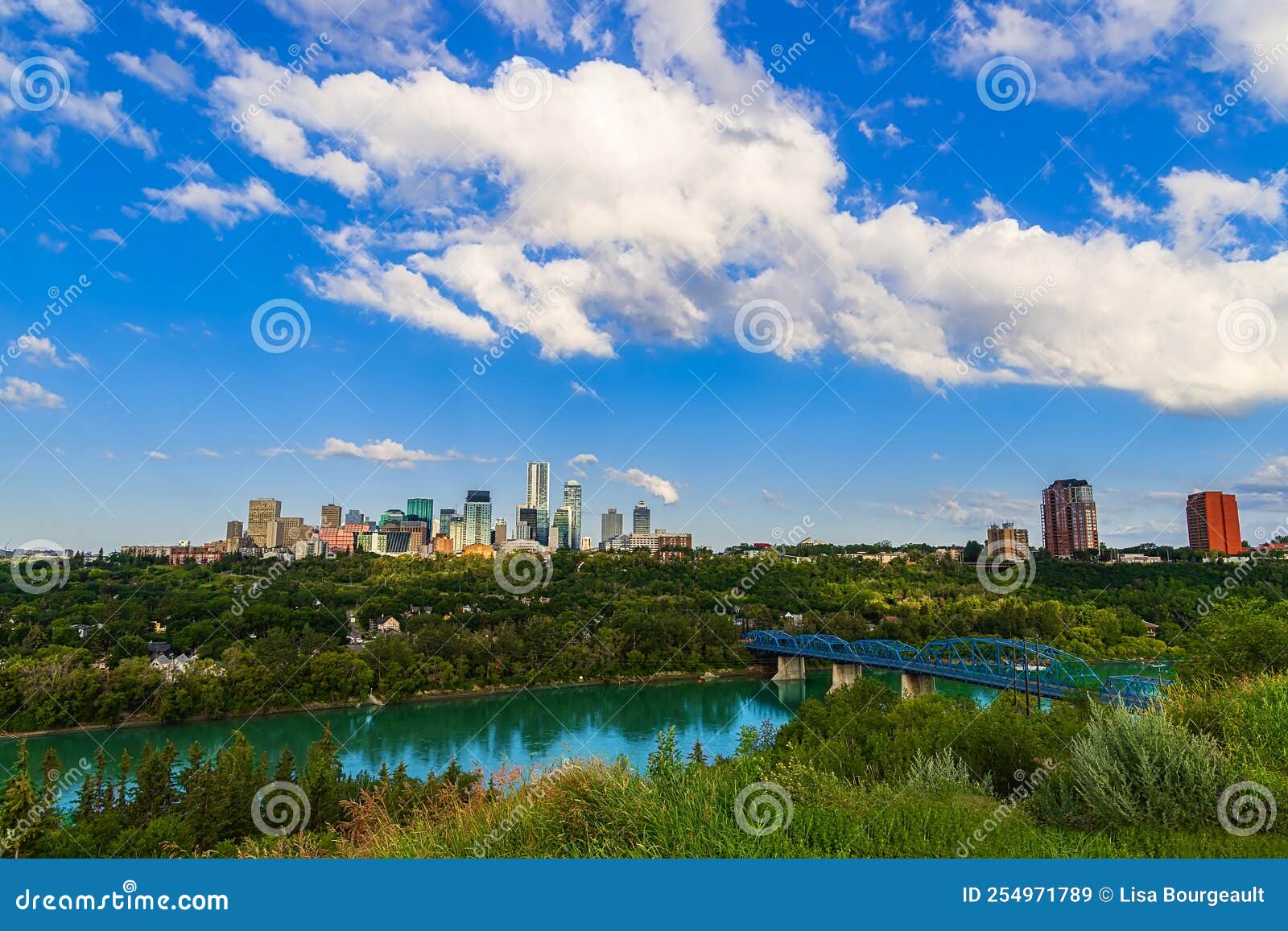 Panoramic View of the Downtown Edmonton River Valley Stock Image ...