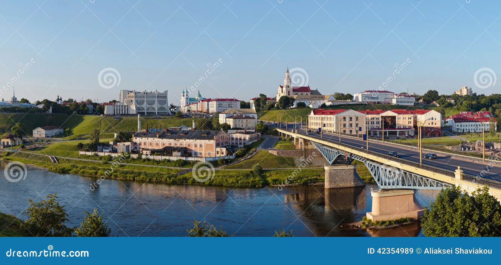 Panoramic View of Downtown Grodno Belarus Stock Image - Image of summer ...