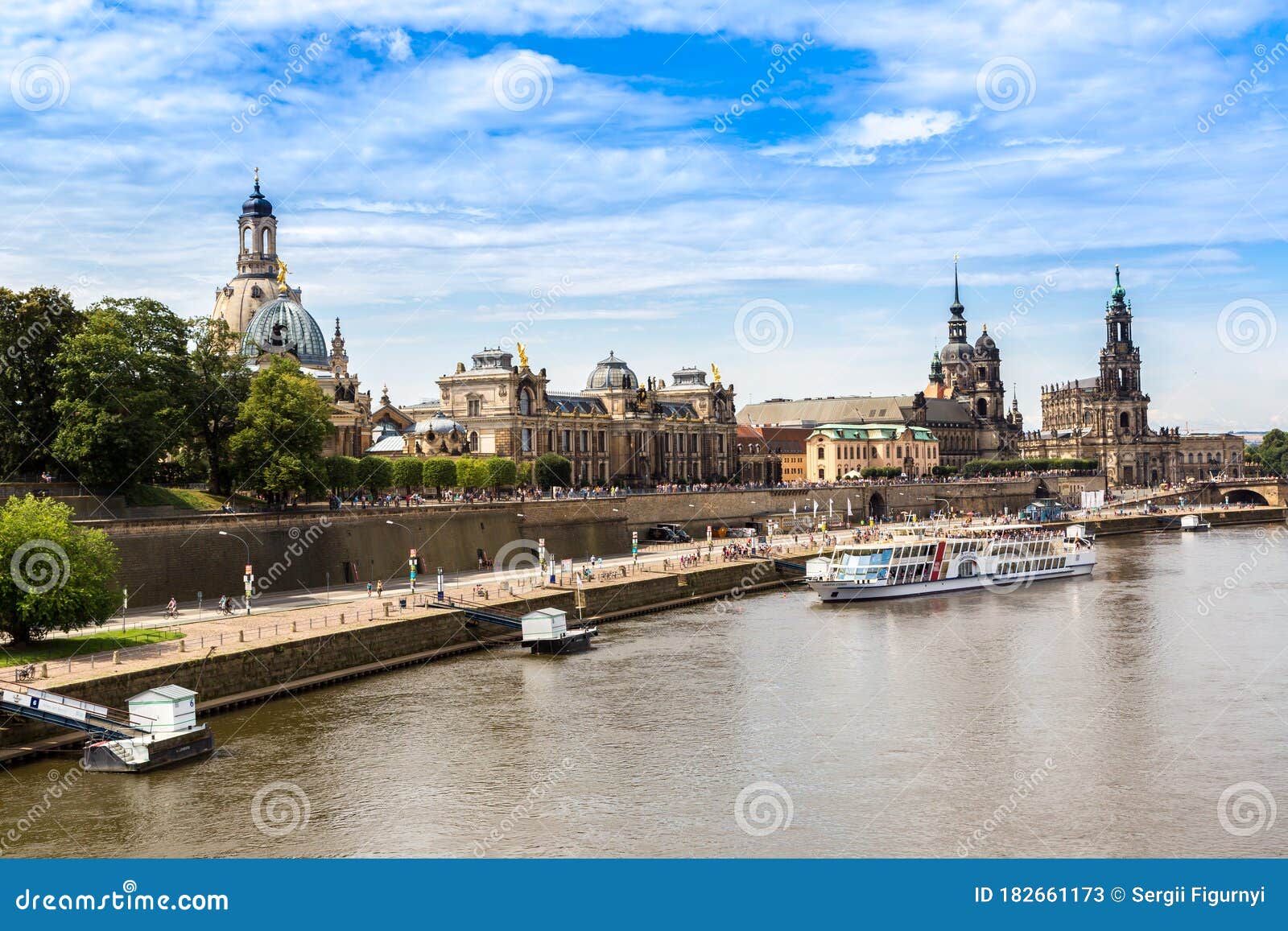 Panoramic view of Dresden editorial stock photo. Image of attraction ...