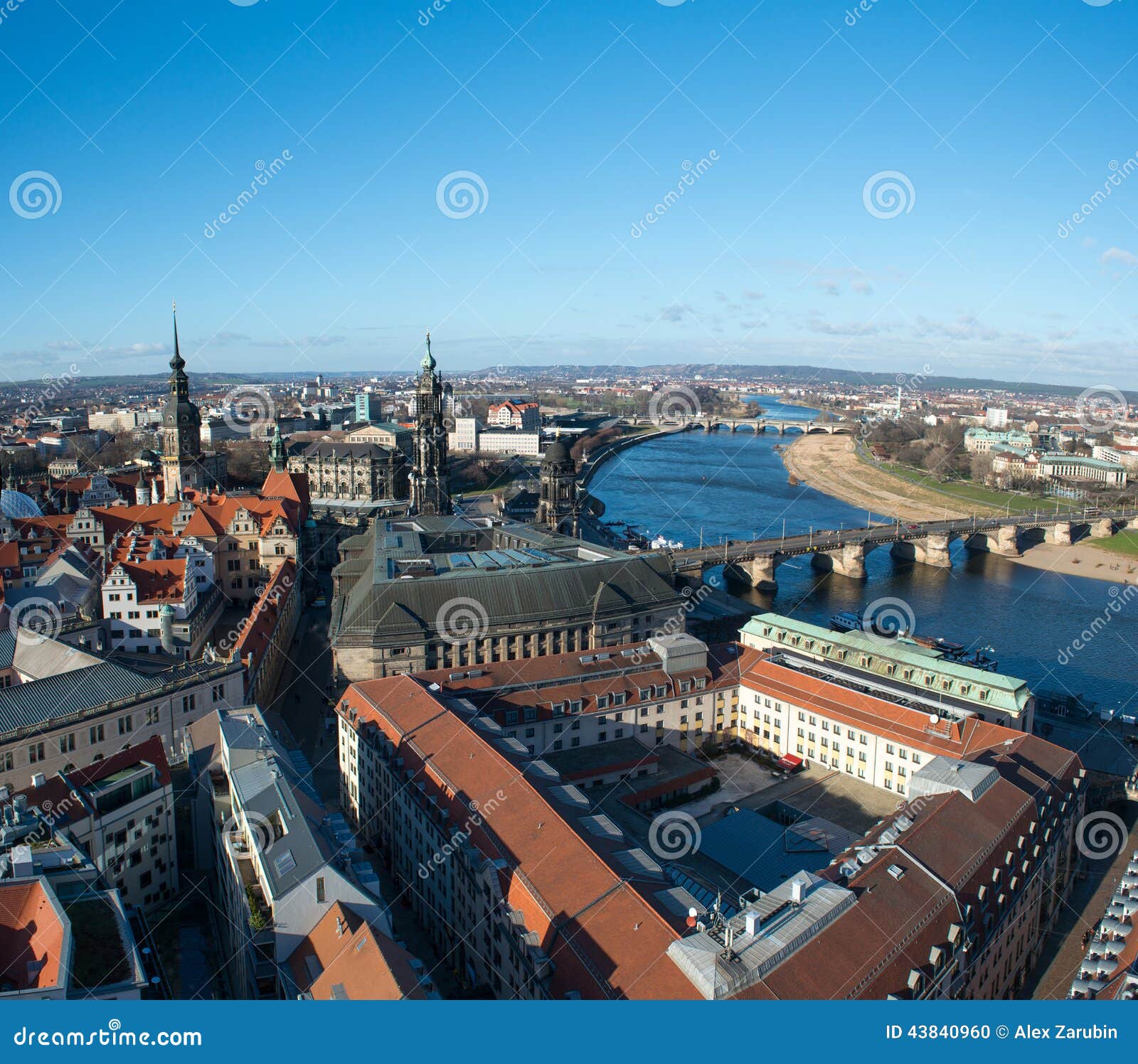 Panoramic view of Dresden editorial image. Image of aerial - 43840960