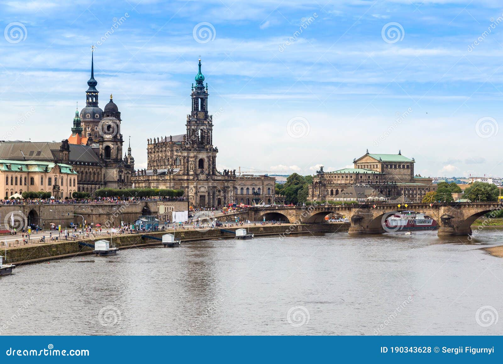 Panoramic view of Dresden stock photo. Image of european - 190343628