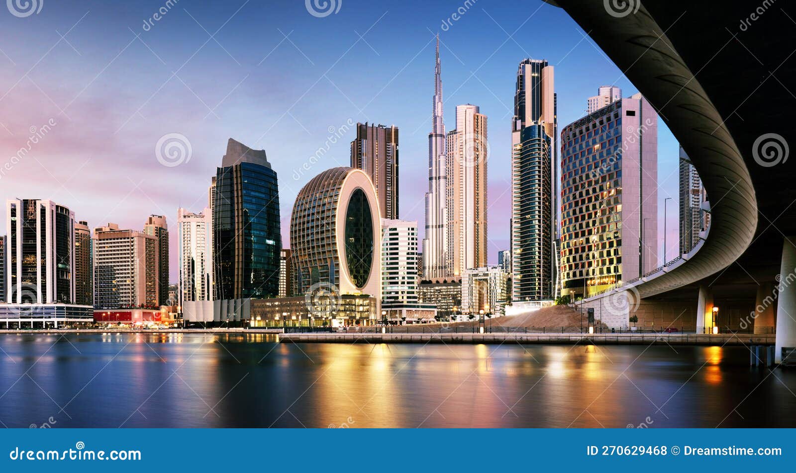 Panoramic View of Dubai Creek and Night City Skyline, United Arab ... Panoramic View of Dubai Creek and Night City Skyline, United Arab ...