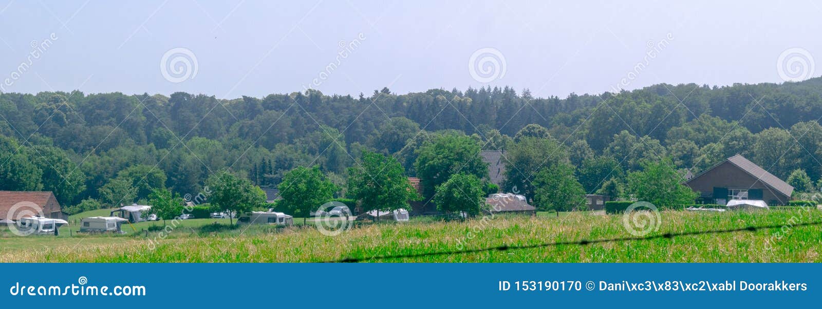 Panoramic View of Dutch Campground Stock Photo - Image of natural ...