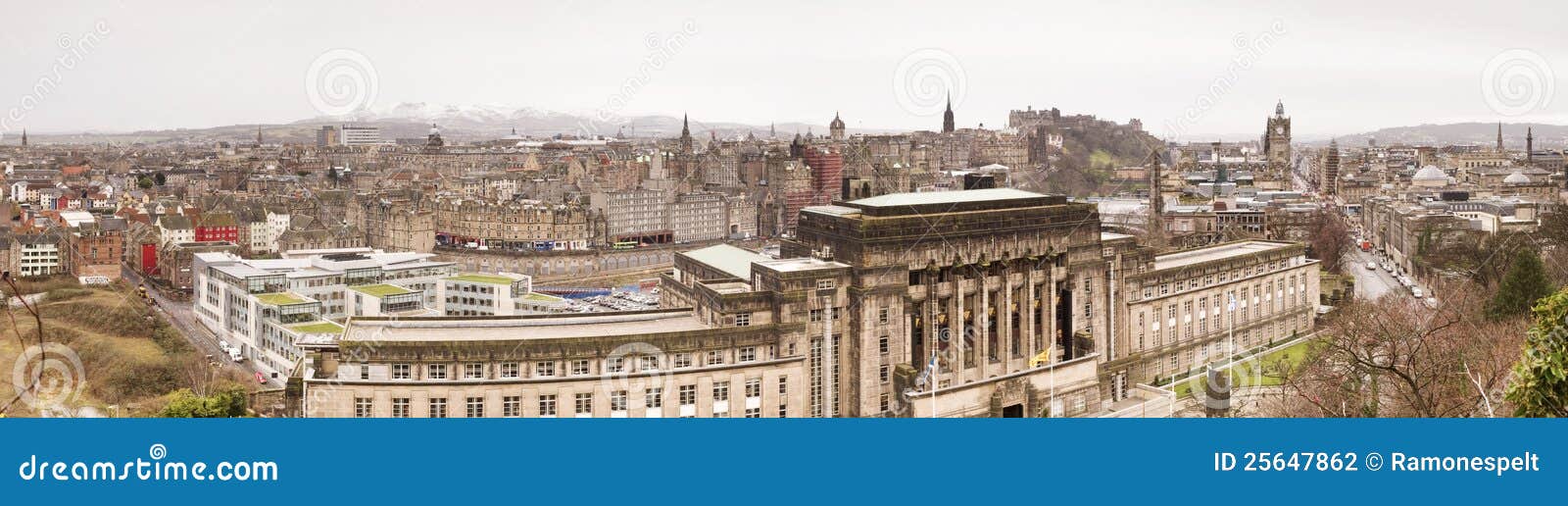 Panoramic View of Edinburgh Stock Photo - Image of tourism, outdoor ...