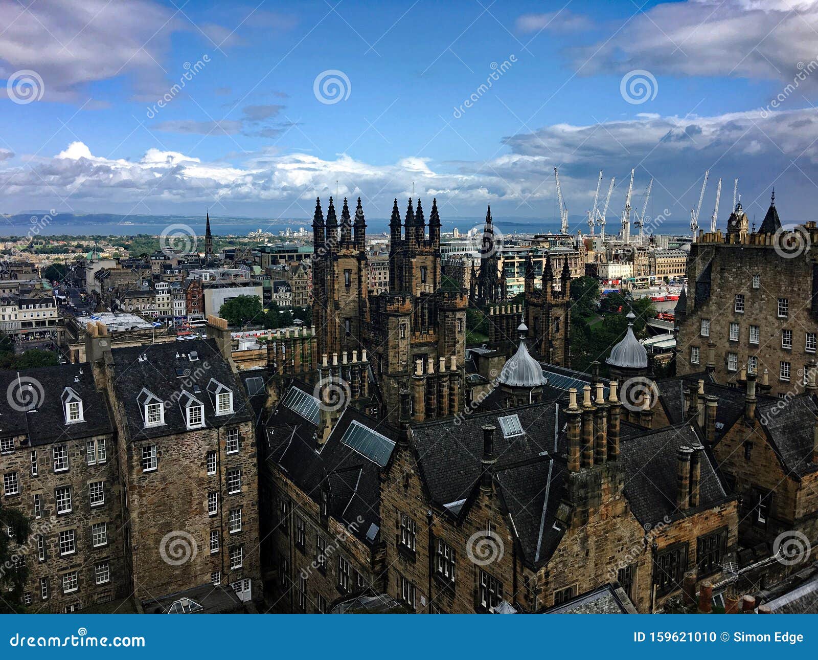 A Panoramic View of Edinburgh Stock Photo - Image of city, edinburgh ...