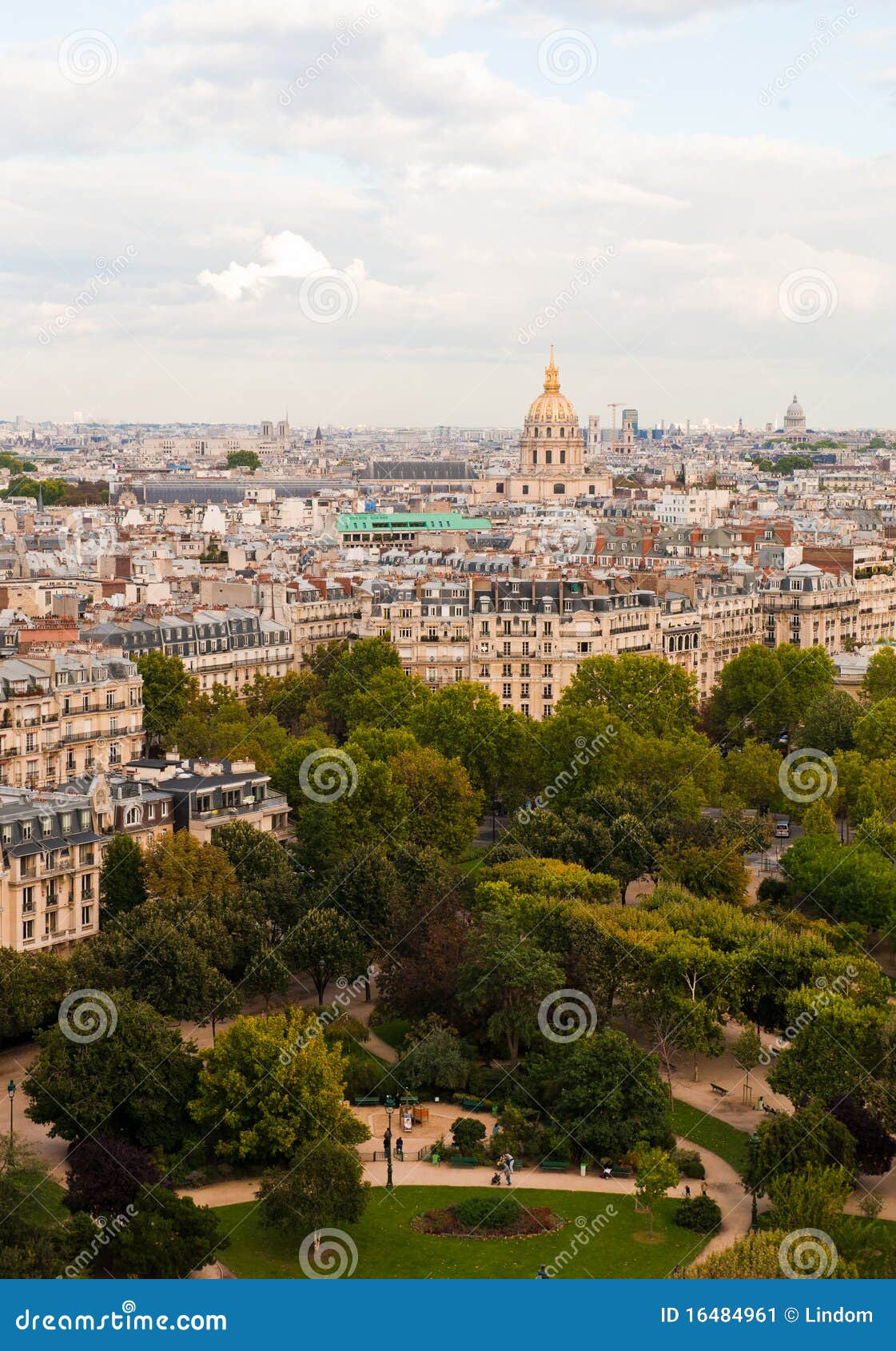 Panoramic View from Eiffel Tower Stock Image - Image of urban ...