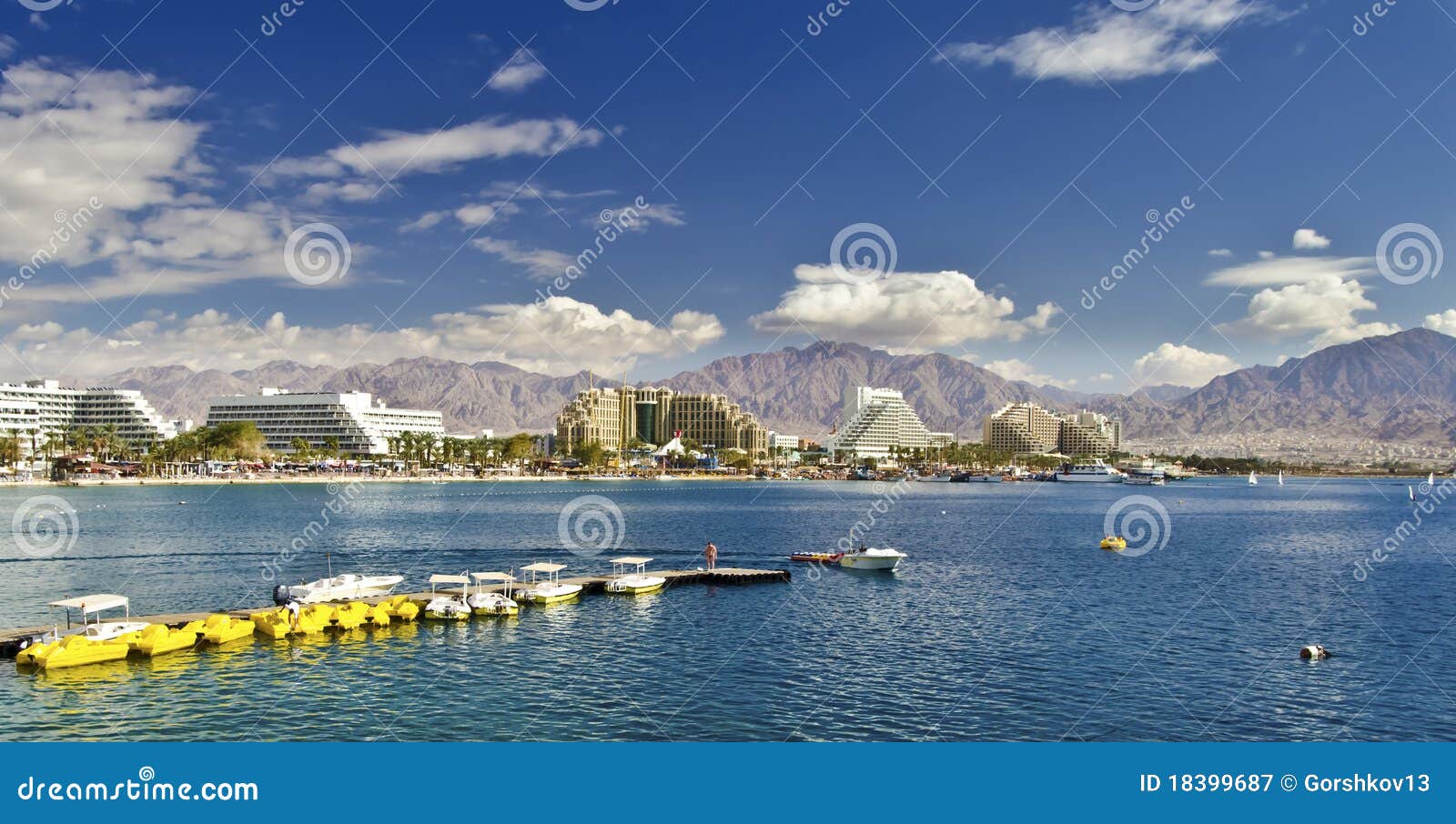 Panoramic View of Eilat, Israel Stock Image - Image of king, swimming ...