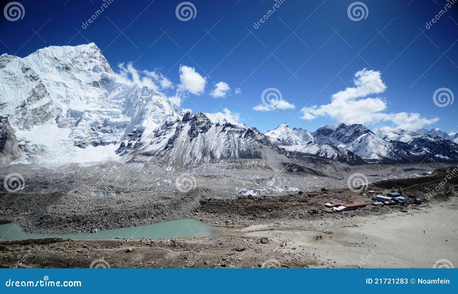 Panoramic View of the Everest Ridge Stock Image - Image of nature ...