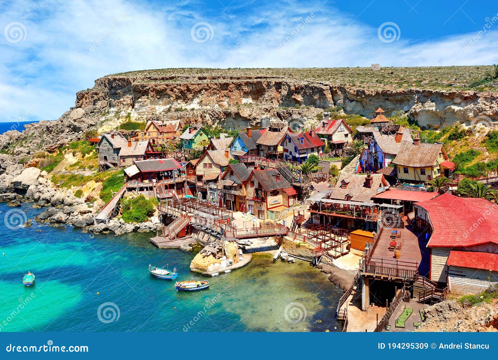 Popeye Village in Malta editorial stock image. Image of fisherman ...