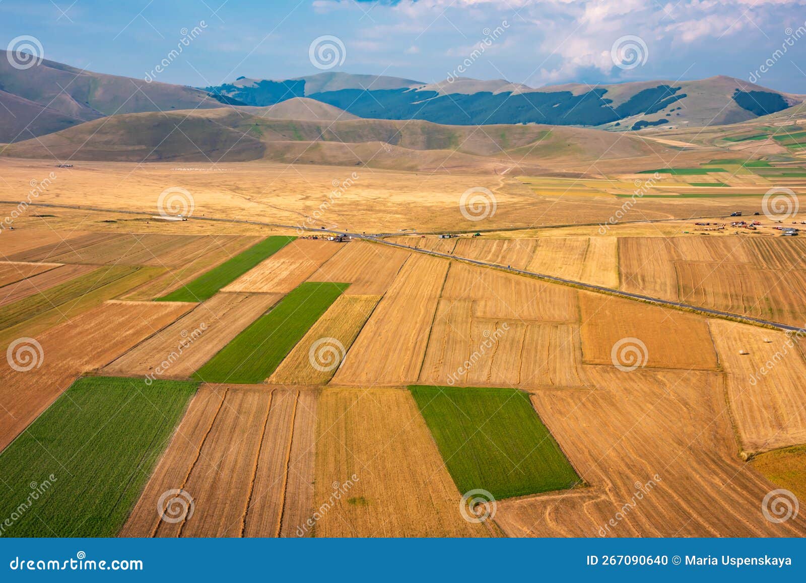 Panoramic View of Farming and Agricultural Fields Stock Photo - Image ...