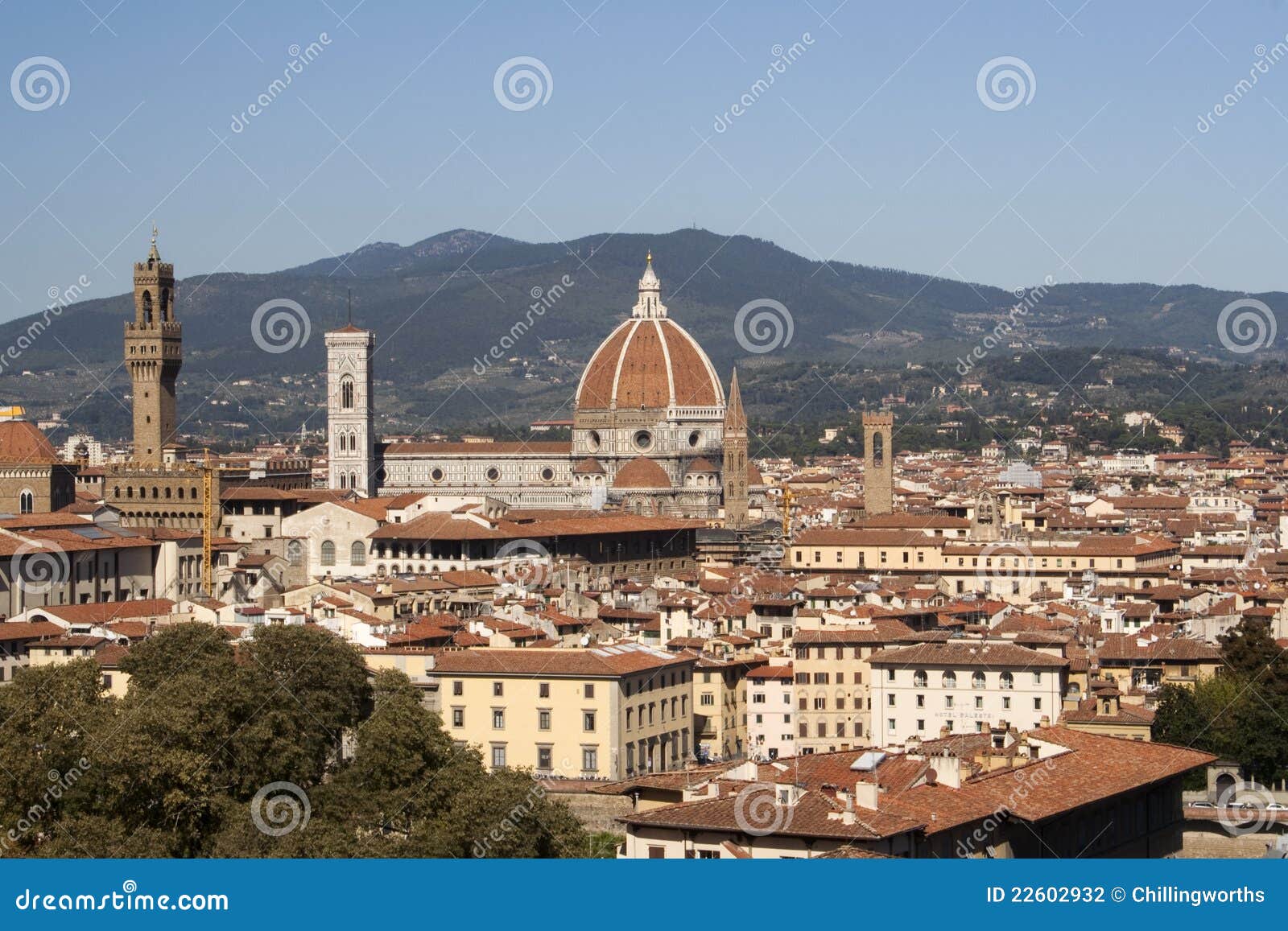Panoramic view of Florence stock photo. Image of tower - 22602932