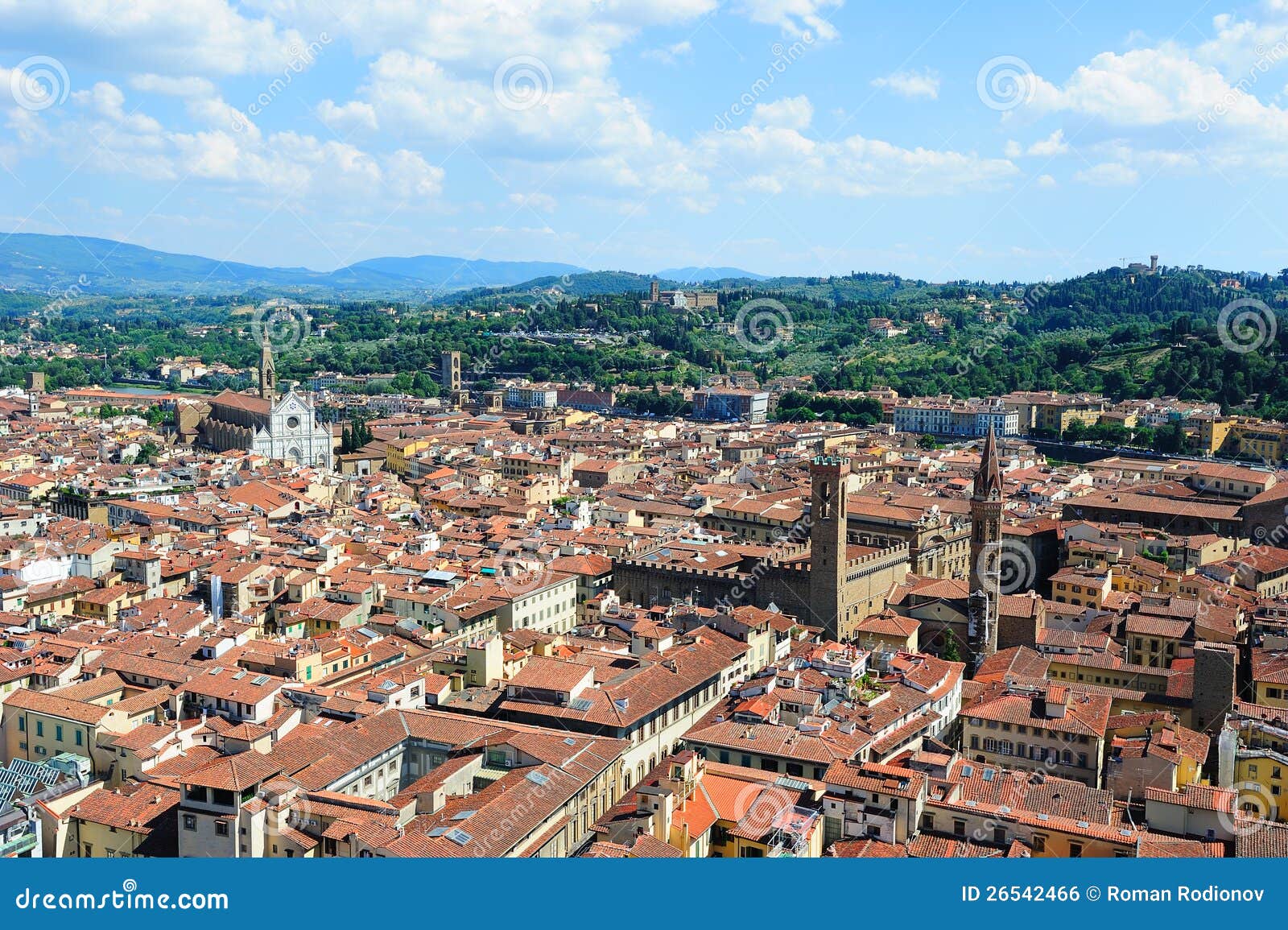Panoramic view of Florence stock photo. Image of landmark - 26542466