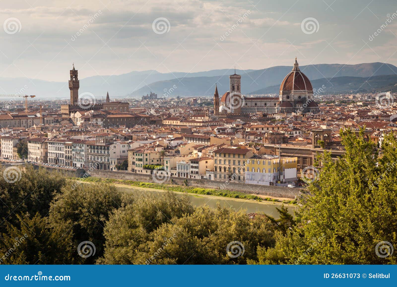 Panoramic View on Florence,Tuscany, Italy Stock Image - Image of ...