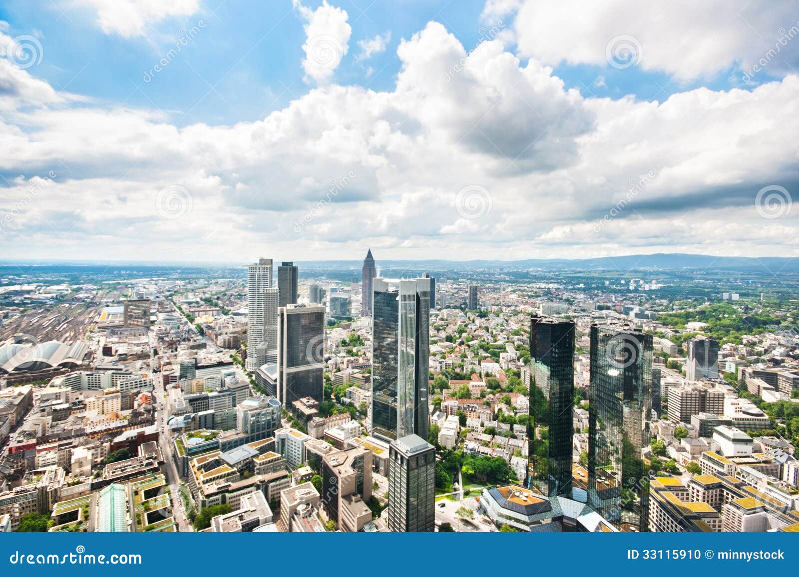 Panoramic View of Frankfurt am Main, Germany Stock Photo - Image of ...