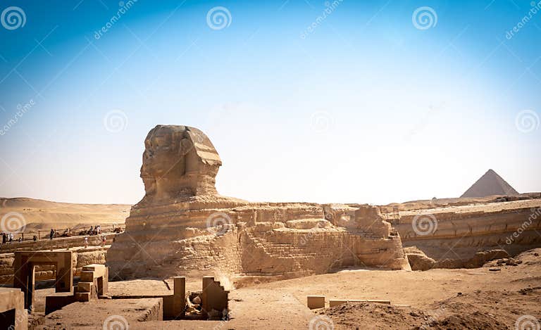 Panoramic View of the Full Profile of the Great Sphinx with the Stock ...