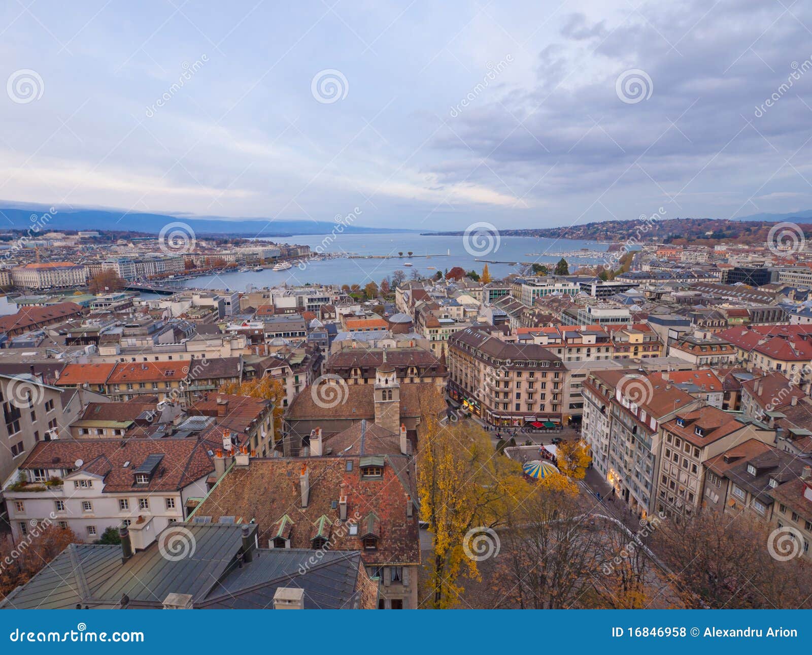 Panoramic View of Geneva stock photo. Image of geneva - 16846958