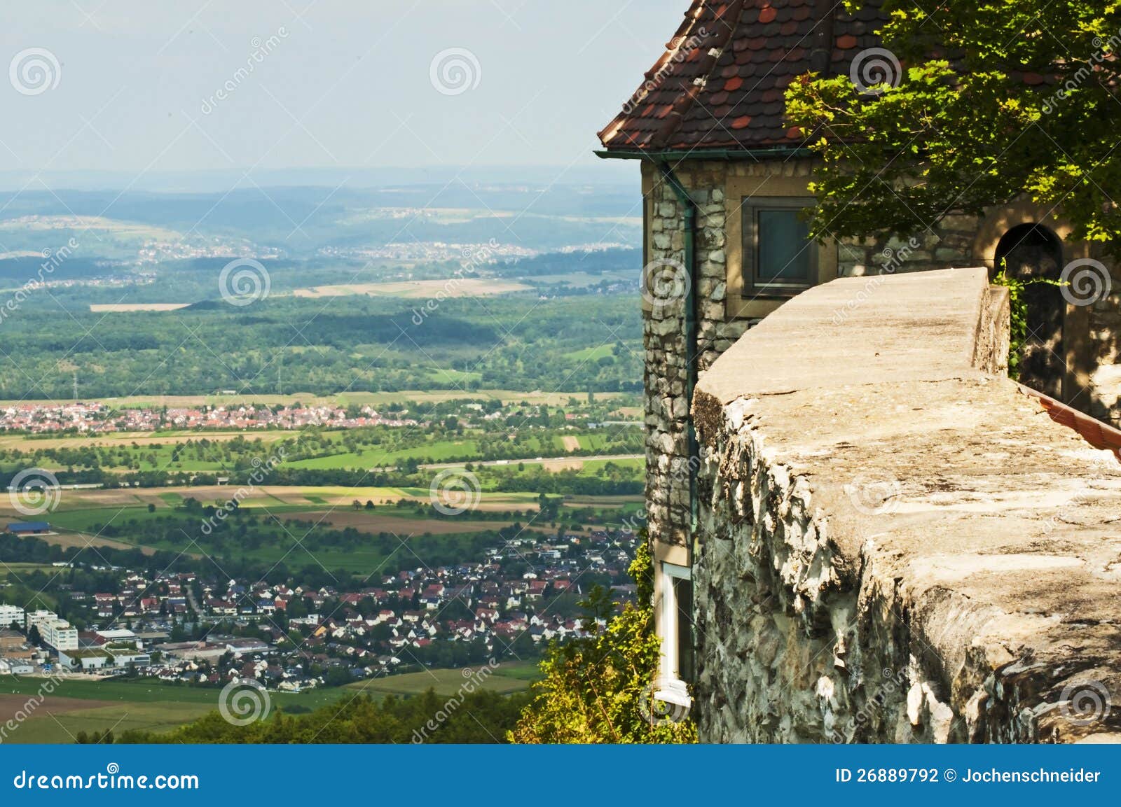 Panoramic View of the German Castle Teck Stock Photo - Image of clouds ...
