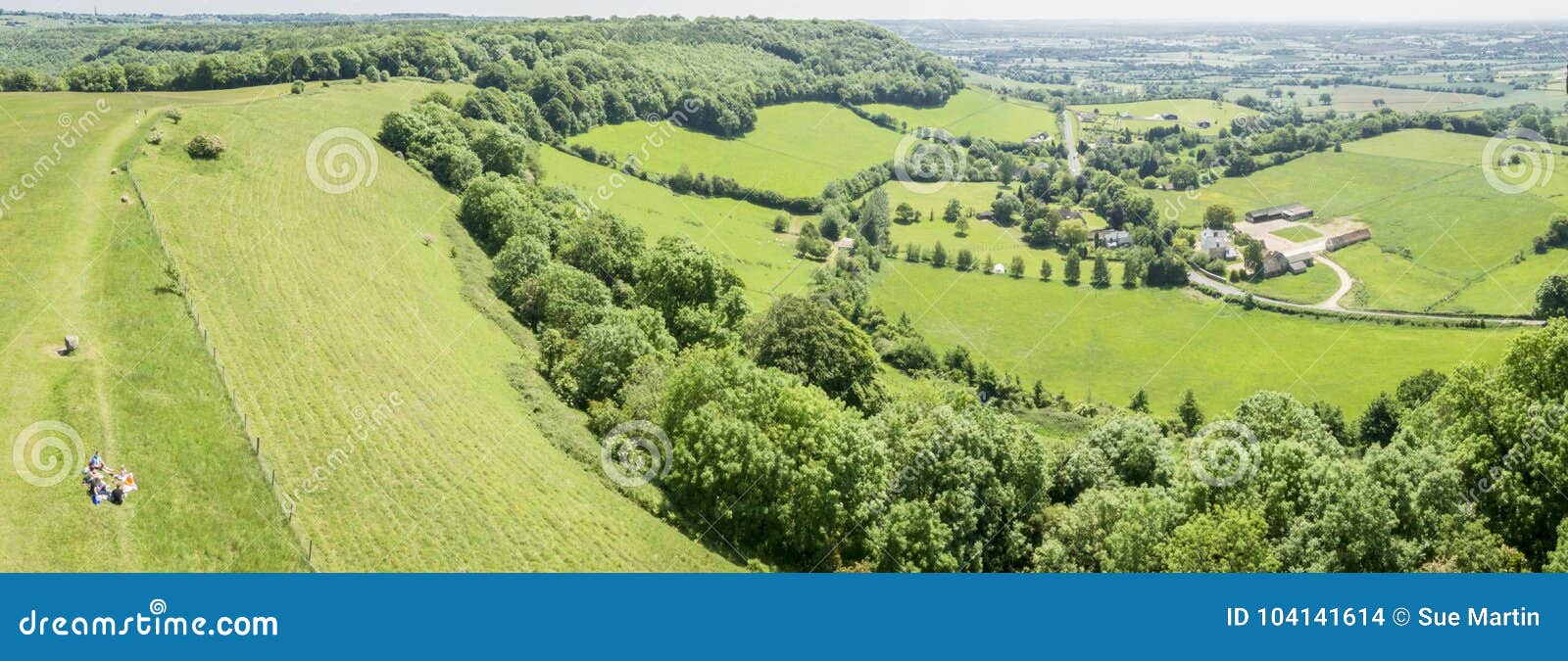 Panoramic View of the Gloucestershire Countryside, UK Stock Photo ...
