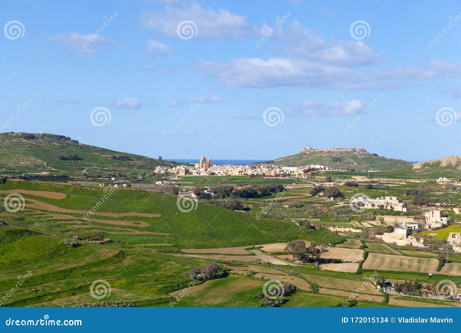 Panoramic View of Gozo, Malta Stock Photo - Image of maltese, scene ...