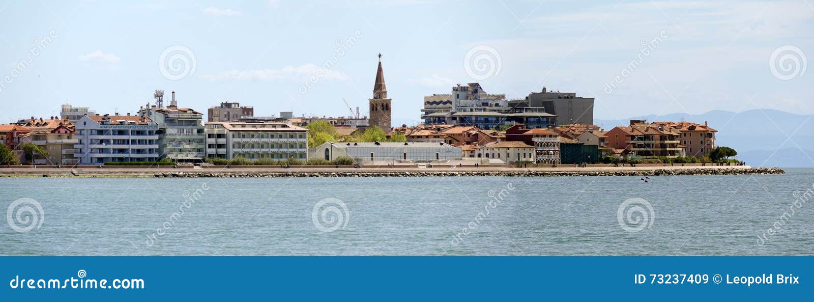 Panoramic view of Grado stock image. Image of panoramic - 73237409
