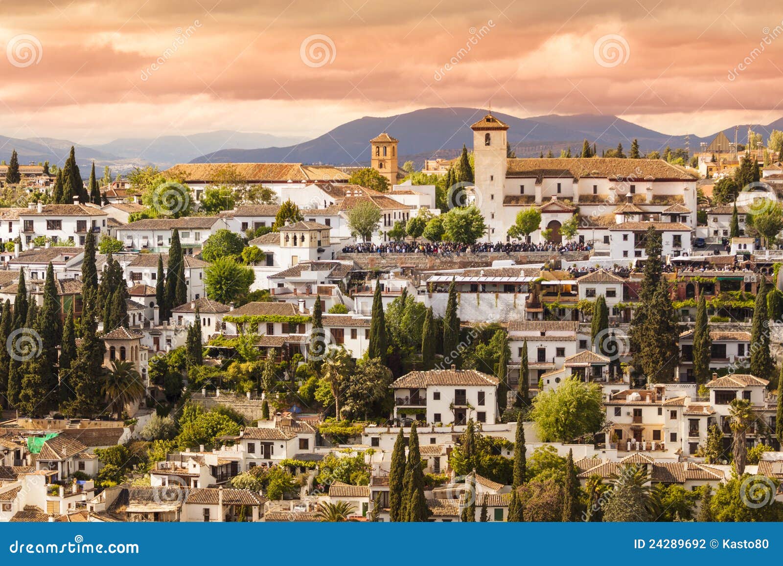 Panoramic View of Granada, Andalusia, Spain Stock Photo - Image of ...