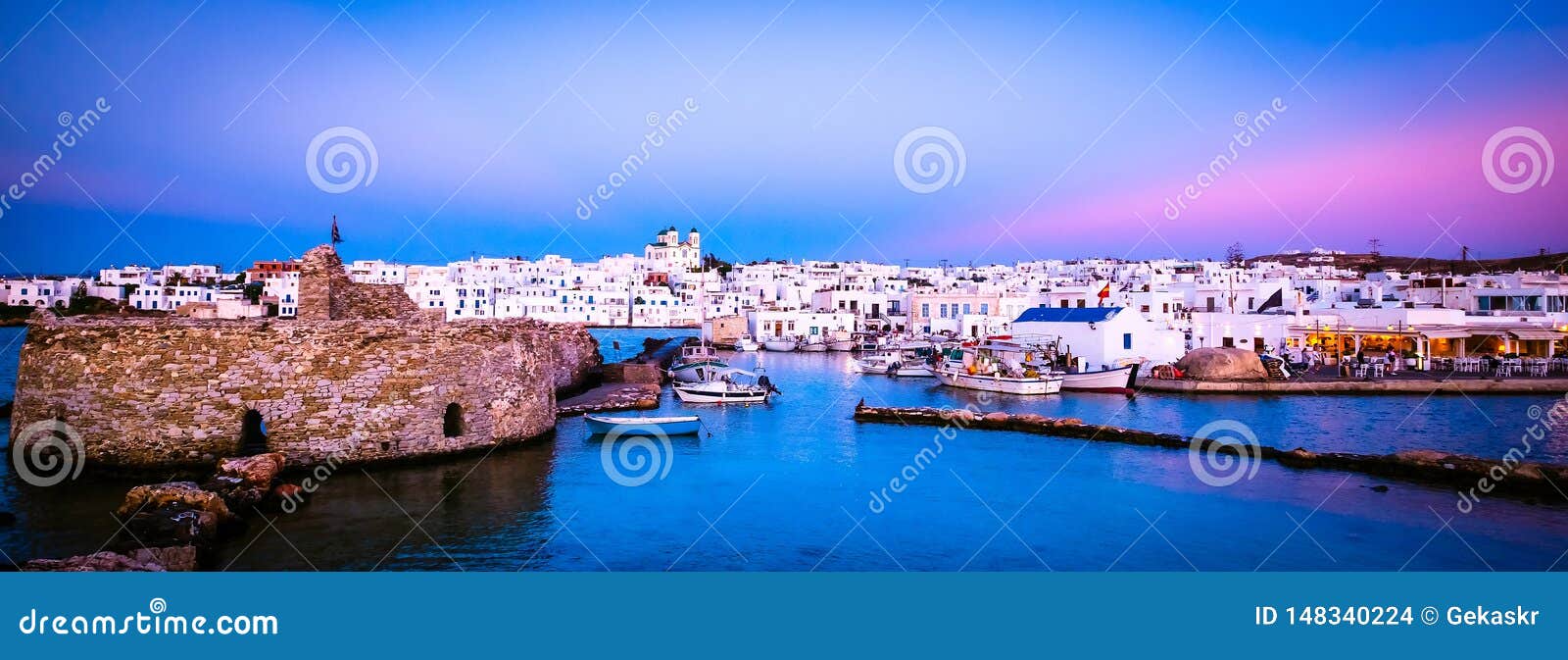 Panoramic View of Greek Island Paros Stock Photo - Image of greece ...