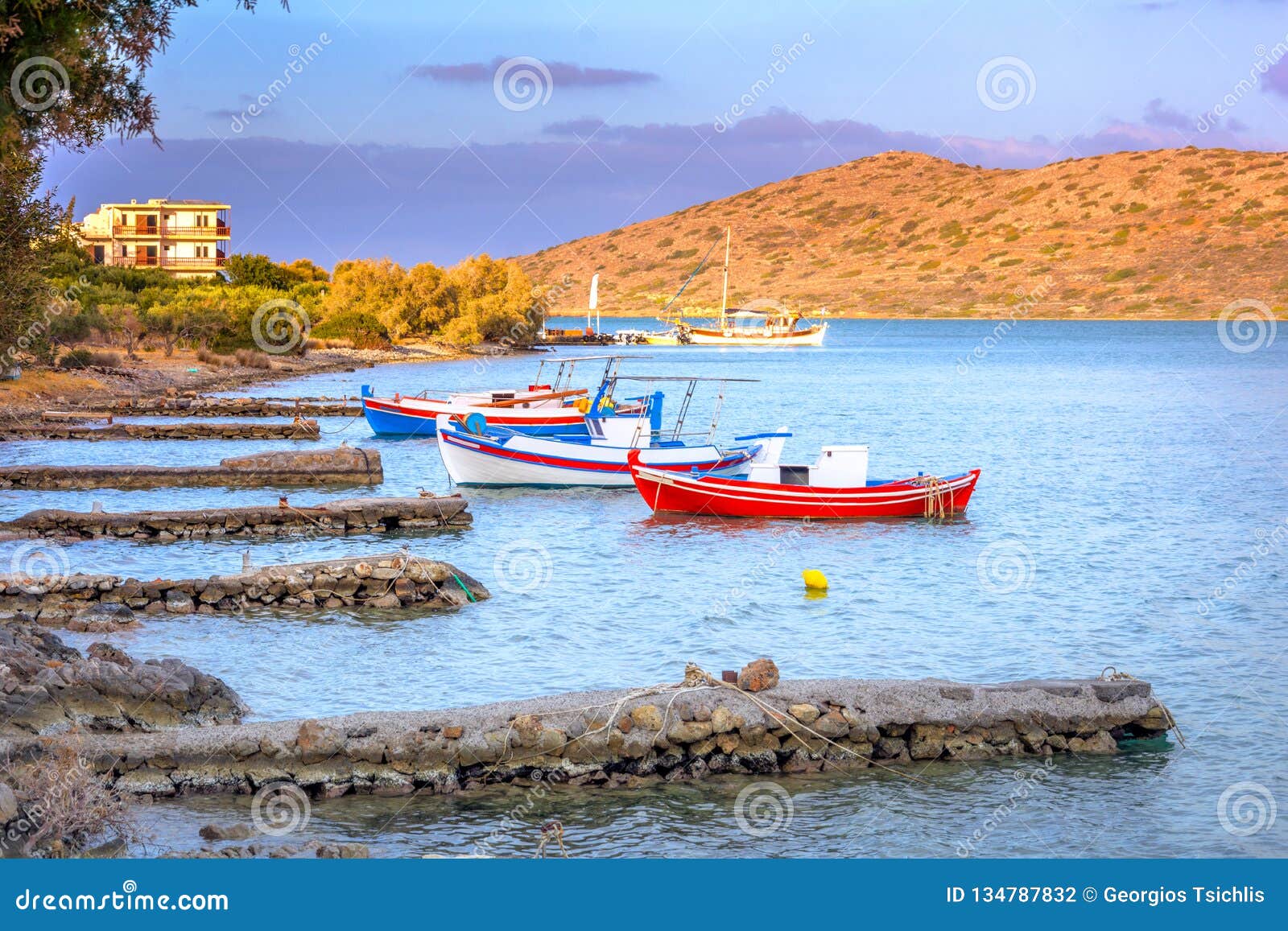 Panoramic View of the Gulf of Elounda with the Famous Village of ...