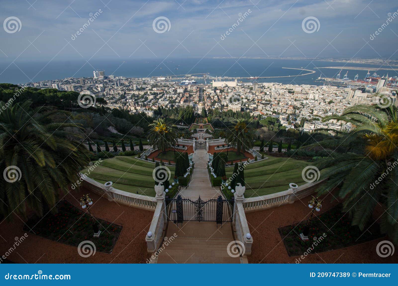 Panoramic View of Haifa and Haifa Bay Editorial Stock Image - Image of ...