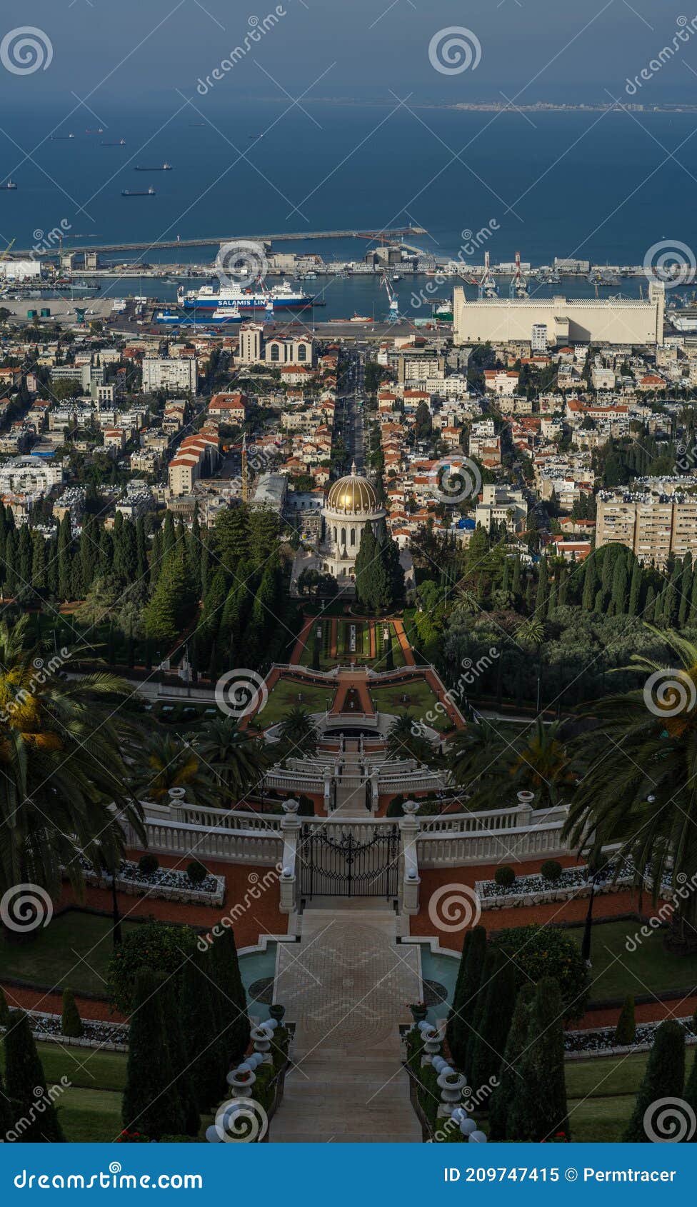 Panoramic View of Haifa and Haifa Bay Editorial Image - Image of haifa ...