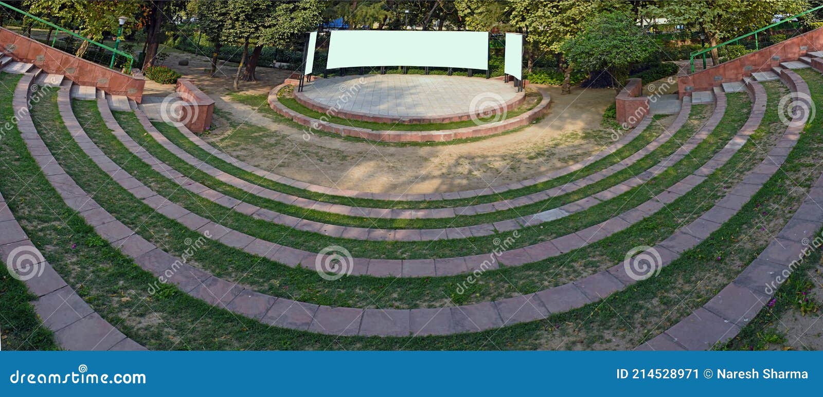 Panoramic View of the Half-round 180-degree Open Stage for a Theatre ...