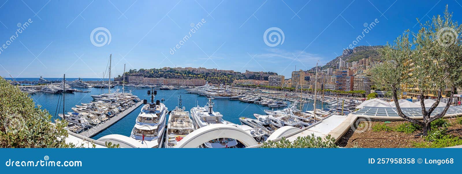 Panoramic View of the Harbour and the Cityscape of Monaco during the ...