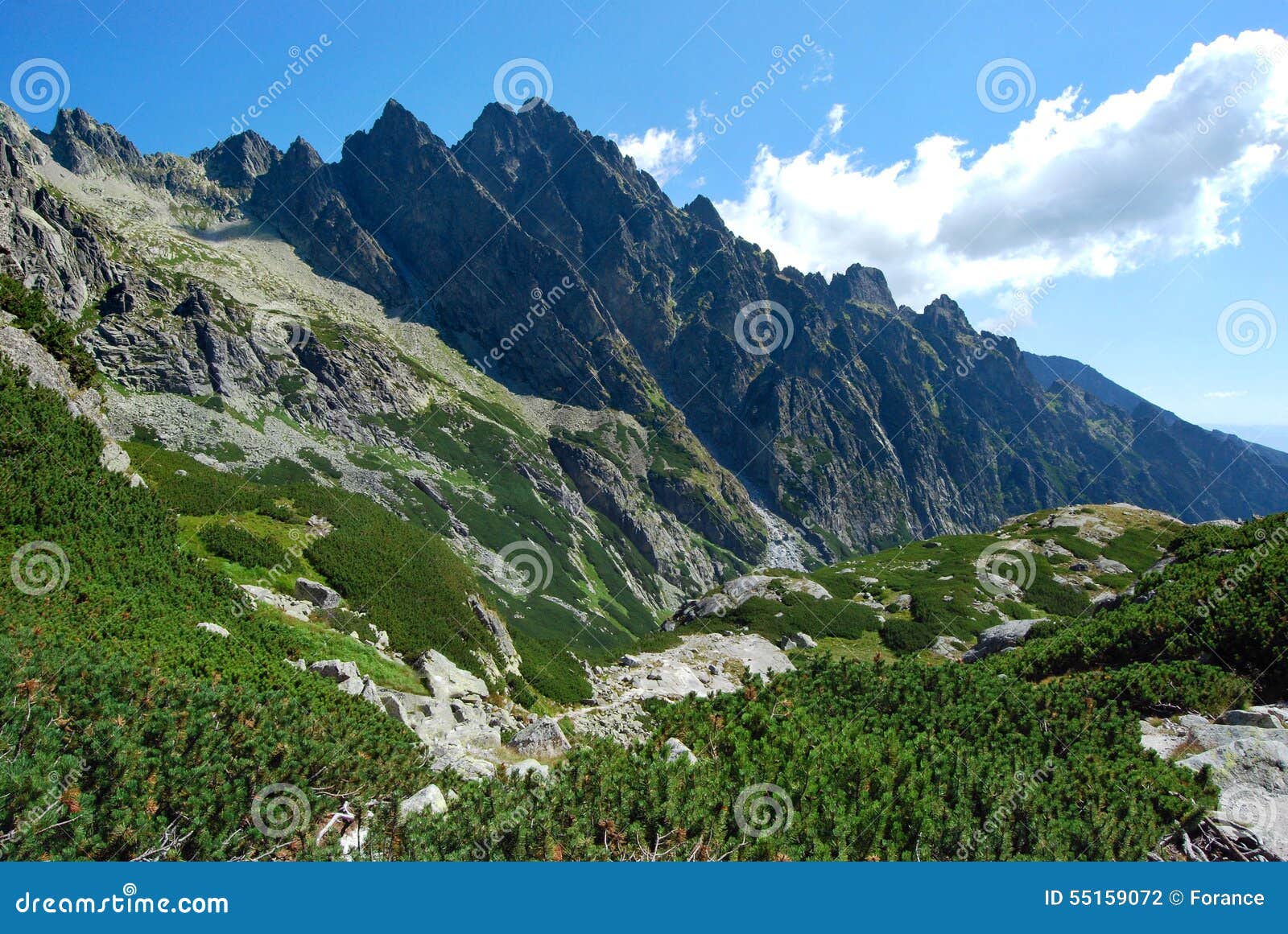 Panoramic View of High Tatras Stock Photo - Image of grass, tatras ...