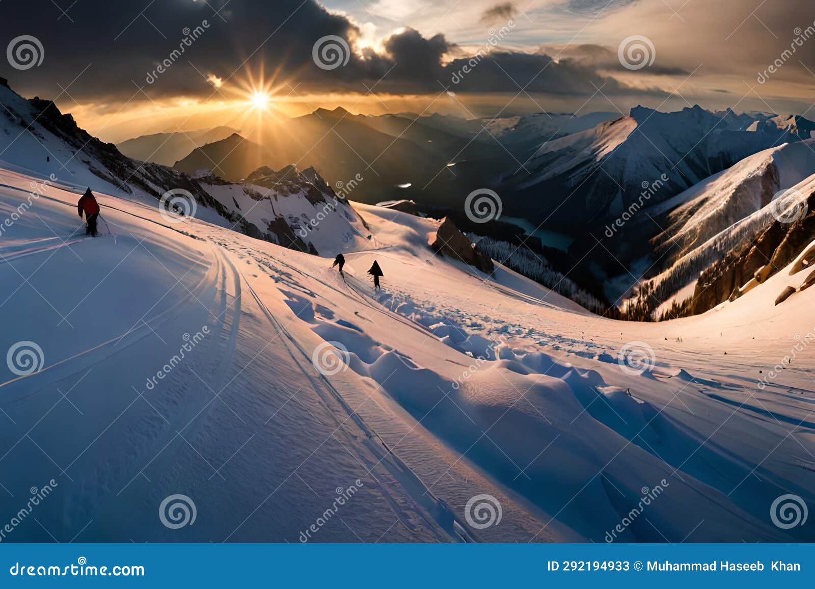 A Panoramic View from Hikers To the Summit of a Remote Mountain Peak ...