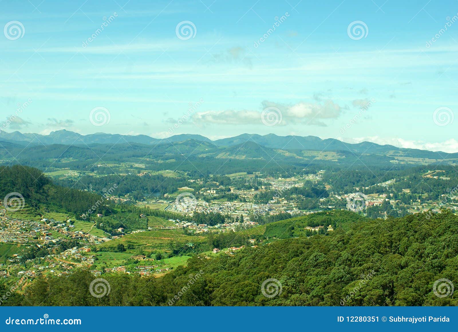 Panoramic View of Hill Station from a Hill Top Stock Image - Image of ...