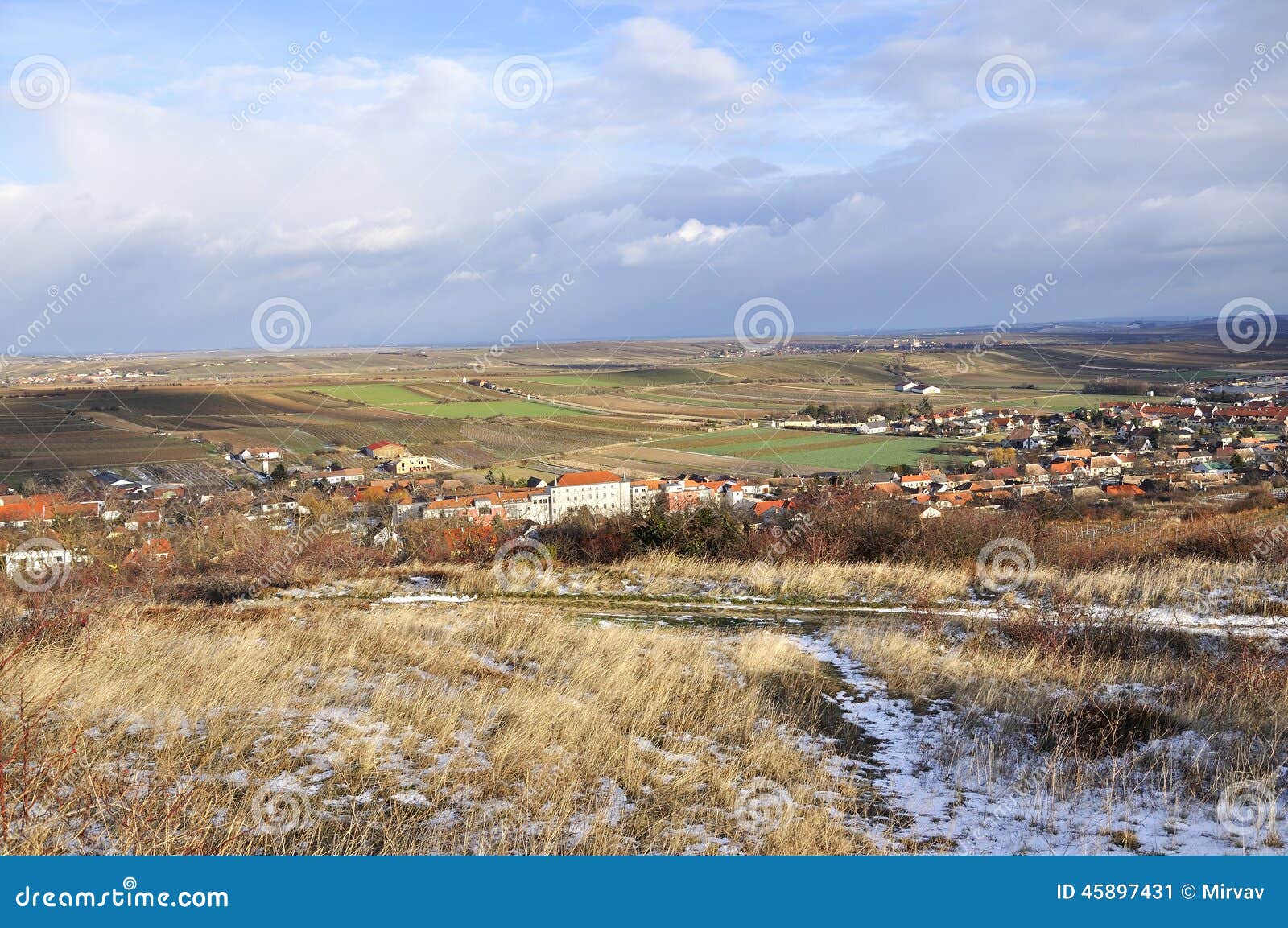 Panoramic View of the Historic Part of Retz Stock Image - Image of ...