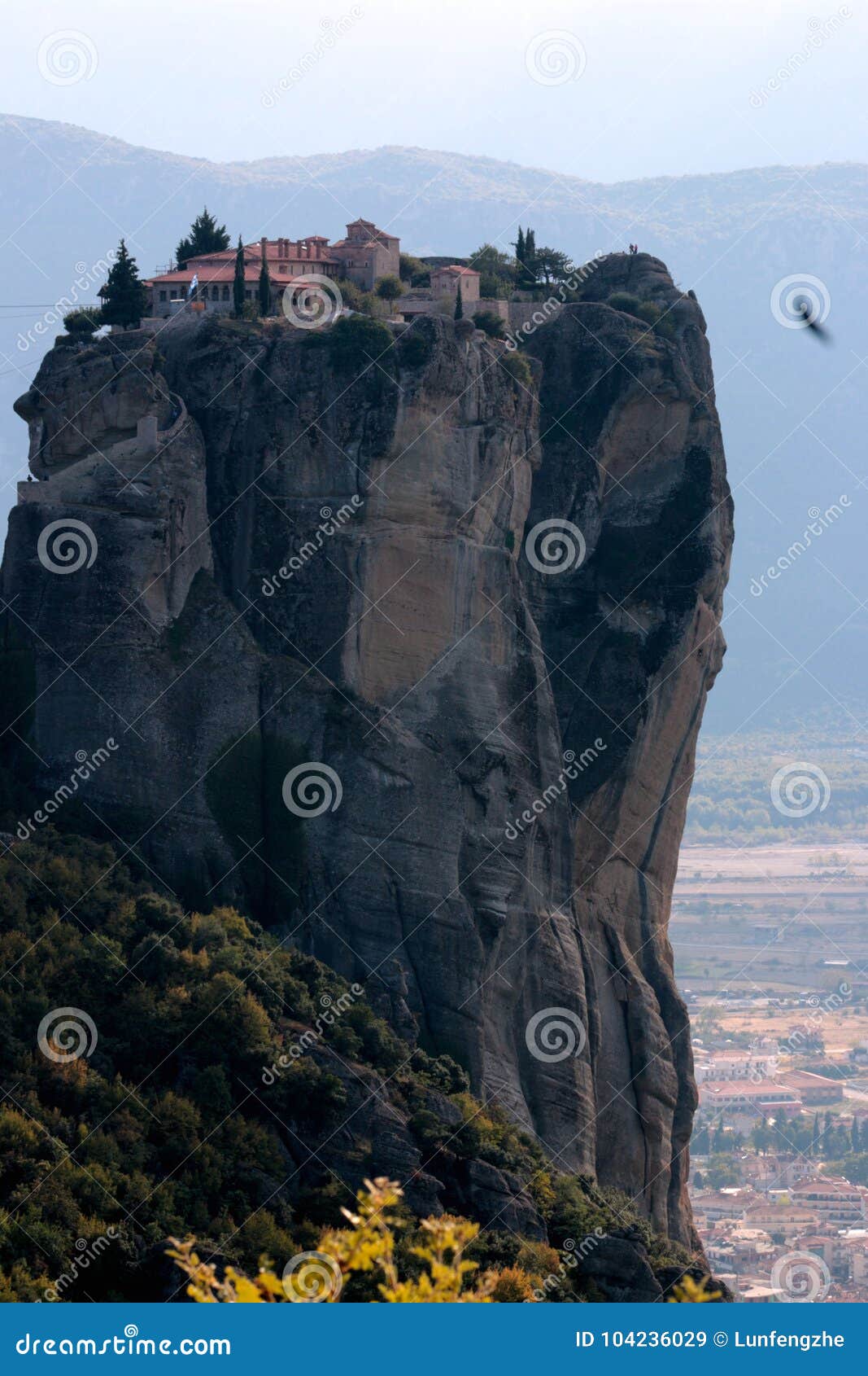 Panoramic View of Holy Trinity Monastery Agia Trias in Meteora ...