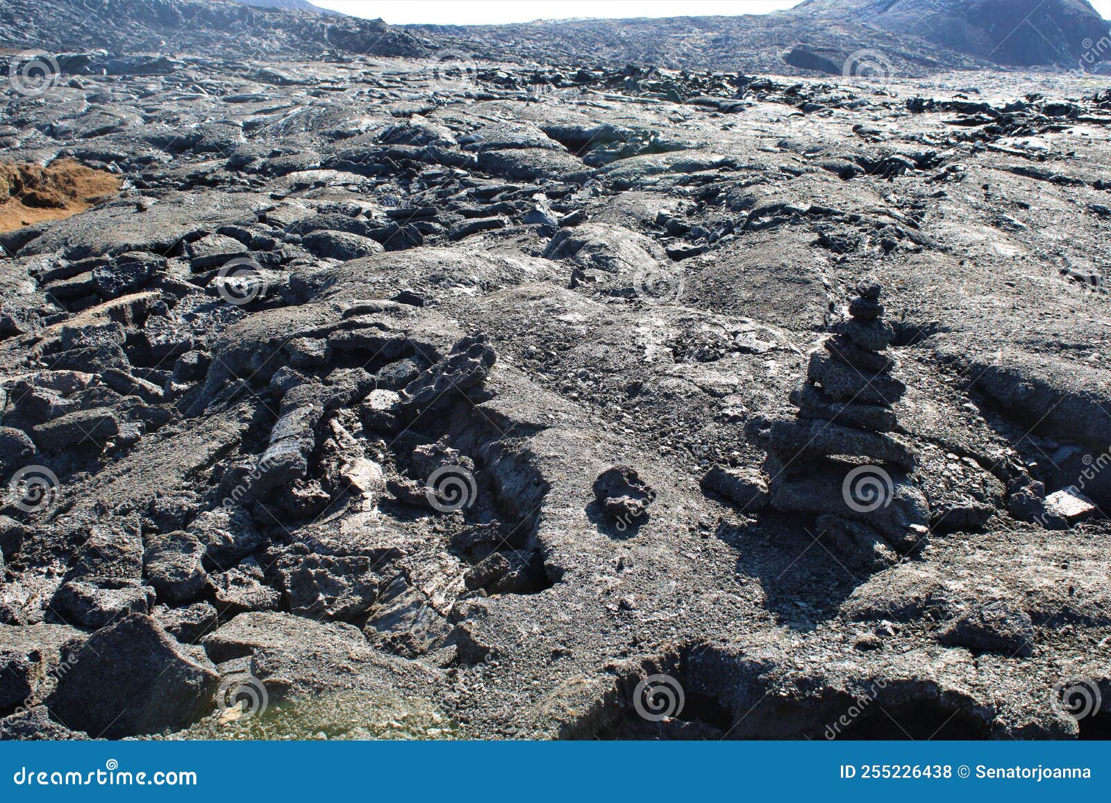 Panoramic View in Iceland - Lava Field Stock Photo - Image of extend ...