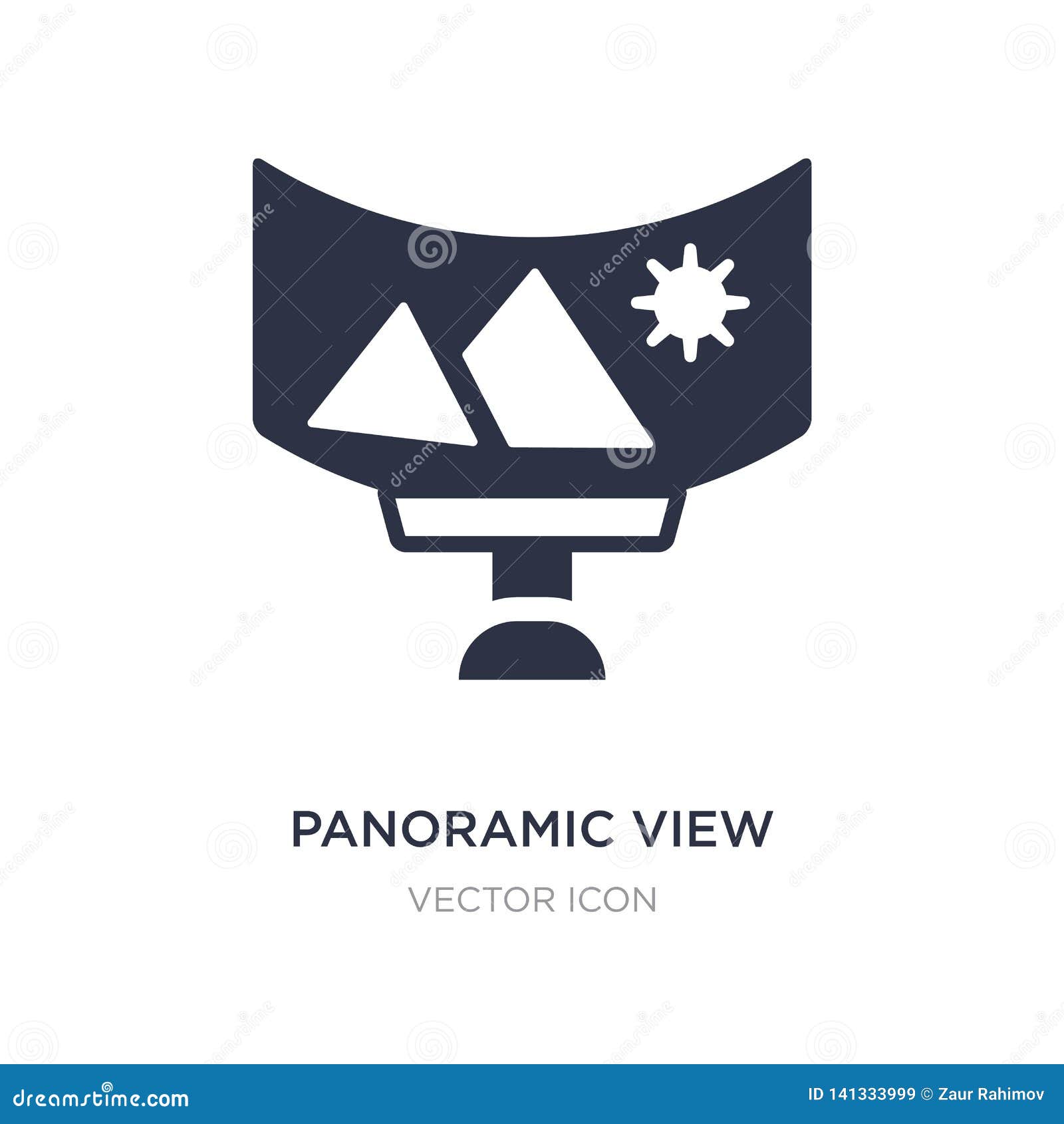 Panoramic View Icon on White Background. Simple Element Illustration ...