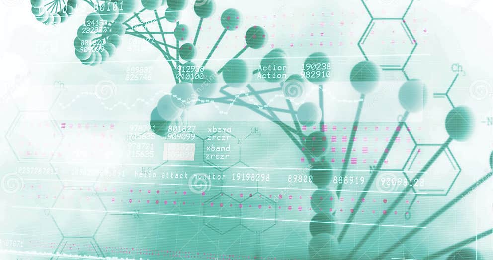 Panoramic View of Information Data on Device Screen Stock Illustration ...