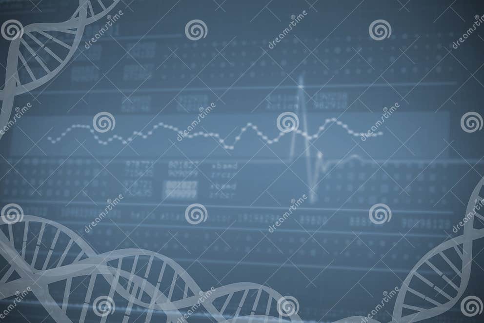 Panoramic View of Information Data on Device Screen Stock Image - Image ...